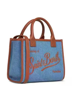 MC2 SAINT BARTH Logo-embroidered Denim Shoulder Bag