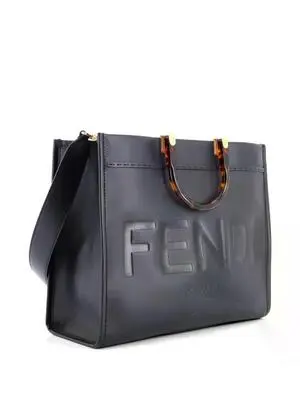 Fendi Sunshine Shopper Medium Tote Bag - Black