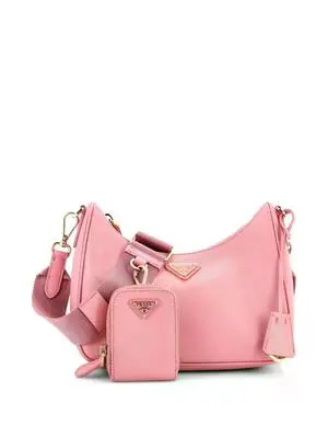 Prada Re-edition 2005 Saffiano Leather Shoulder Bag - Pink