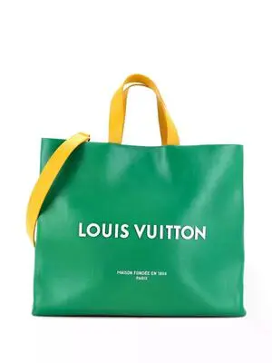 LOUIS VUITTON Shopper Leather Mm Tote Bag - Green