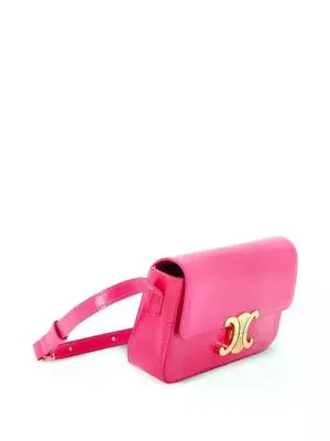 Celine Triomphe East-west Smooth Calfskin Shoulder Bag - Pink