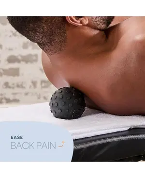 LIFEPRO 4-speed Vibrating Peanut Massage Ball | Lacrosse Ball & Foam Roller For Recovery & Therapy - Black