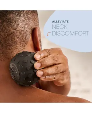 LIFEPRO 4-speed Vibrating Peanut Massage Ball | Lacrosse Ball & Foam Roller For Recovery & Therapy - Black