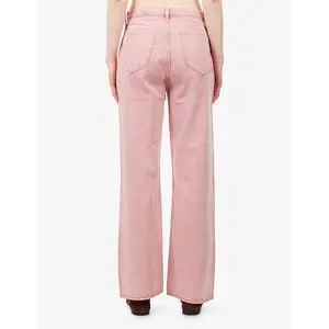 Rag & Bone Phoebe Wide-leg Drawstring Denim Jeans - Raspberry Stone