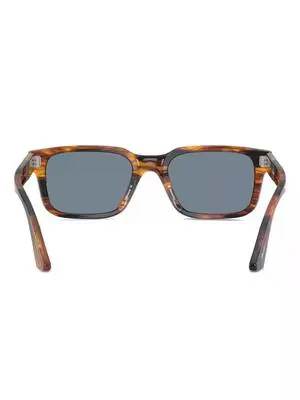 Persol Striped Square Frame Sunglasses