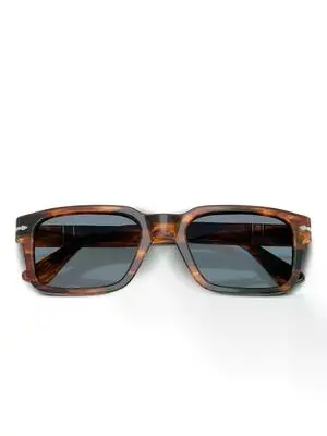 Persol Striped Square Frame Sunglasses