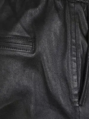 ENES Elasticated-waist Leather Trousers