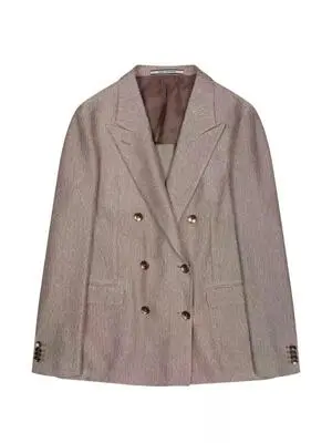 Tagliatore Double-breasted Textured Blazer