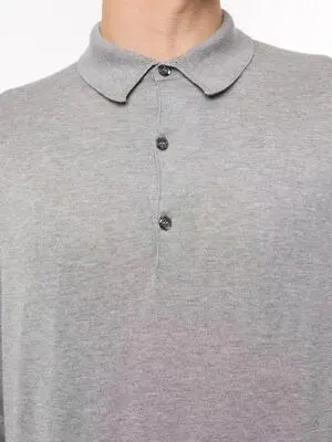 John Smedley Long-sleeve Polo Shirt - Grey