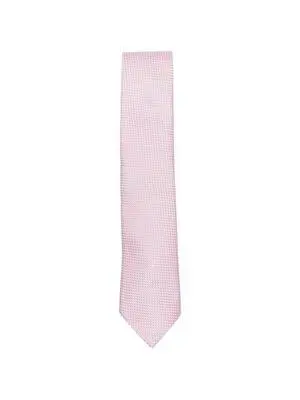 Zegna Micro-patterned Tie - Pink