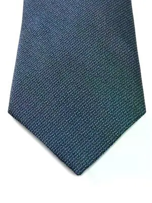 Zegna Textured Silk Neck Tie - Blue