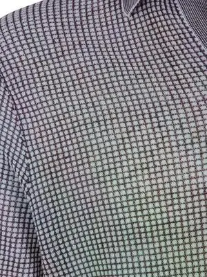 BALLANTYNE Micro-check Collared T-shirt