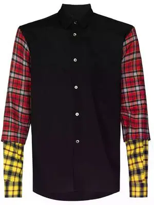 Comme Des Garçons Tartan-sleeve Buttoned Shirt