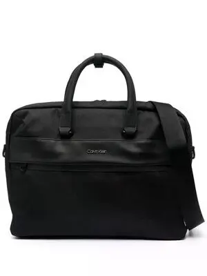 Calvin Klein Logo Laptop Bag - Black