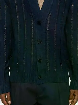 AMARANTO Open-knit Ribbed Cardigan