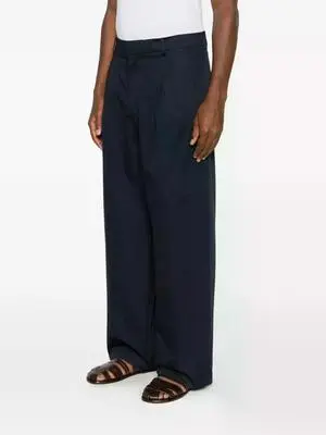 AMARANTO Pleated Straight-leg Trousers
