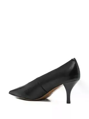 SERGIO MORETTI FIRENZE Pointed-toe Leather Pumps - Black