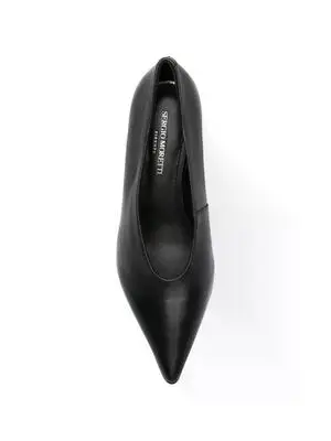 SERGIO MORETTI FIRENZE Pointed-toe Leather Pumps - Black