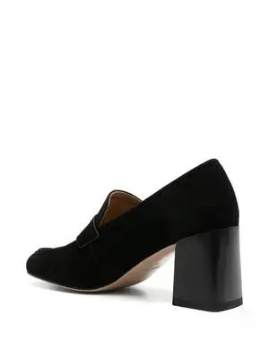 SERGIO MORETTI FIRENZE Suede Block Heel Pumps