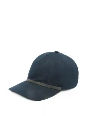 Brunello Cucinelli Monili-embellished Baseball Cap - Blue