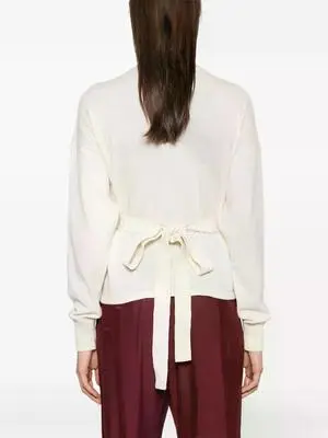 Iceberg Cream Virgin Wool Tie-waist Sweater