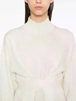 Iceberg Cream Virgin Wool Tie-waist Sweater