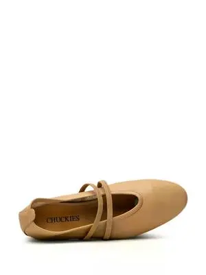CHUCKIES Double-strap Ballet Flats - Neutrals