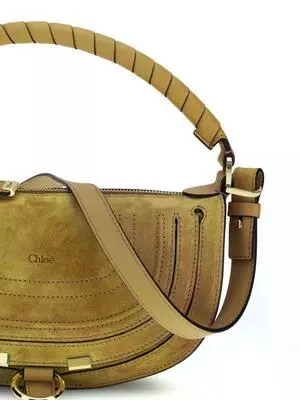 Chloé Marcie Leather Shoulder Bag - Neutrals