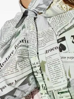 Moschino Newspaper-print Ruffled Mini Dress