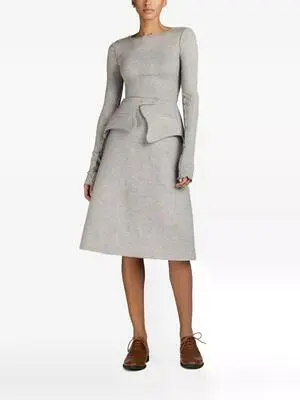 MARK-OFF Ribbed-knit Top - Grey