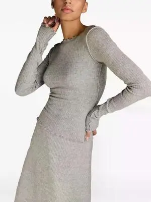 MARK-OFF Ribbed-knit Top