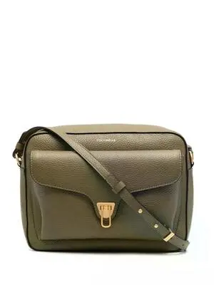 COCCINELLE Grained Leather Satchel - Green