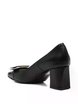 SERGIO MORETTI FIRENZE Buckle-detail Crocodile-effect Pumps - Black
