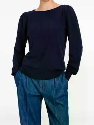 TWINSET Cut-out Gathered-shoulder Sweater