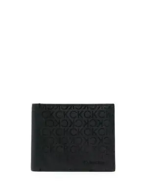 Calvin Klein Bi-fold Monogram-print Wallet - Black