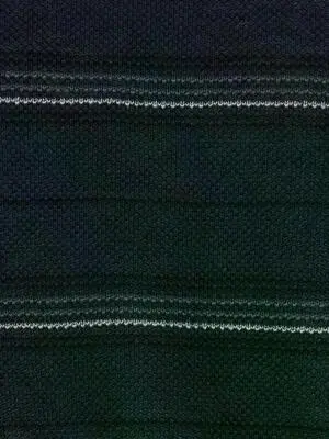 ROBERTO COLLINA Stripe-pattern Waffle-knit T-shirt - Blue