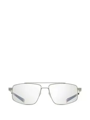 Dita Geometric-frame Double-bridge Glasses - Silver