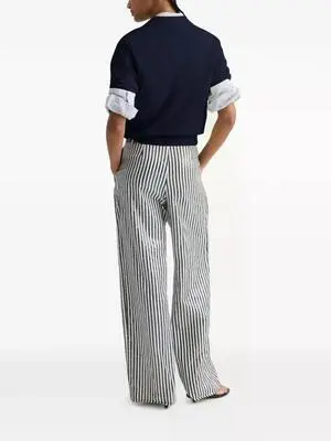 TWP Sequin-embellished Striped Trousers