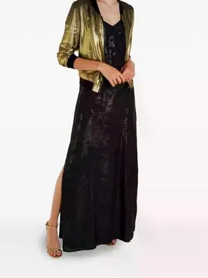 CHARLOTTA GANDOLFO Metallic-finish Bomber Jacket
