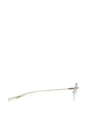Dita Rimless Geometric-frame Glasses - Black