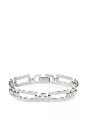 MONET 1980s Bracelet Fold-over Clasp Closure - Silver