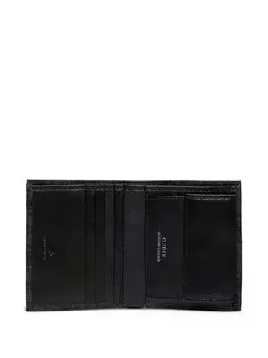 Guess Logo-pattern Logo-plaque Wallet - Black