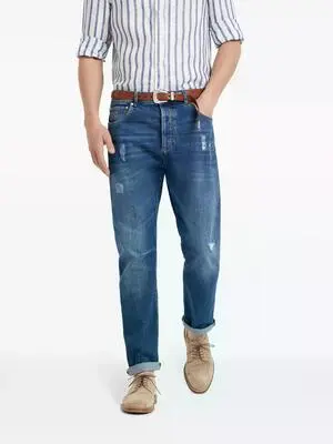 Brunello Cucinelli Distressed Straight-leg Jeans