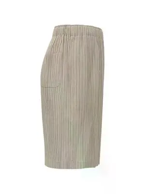 GONGDID DESIGN Stripe Crinkled Shorts
