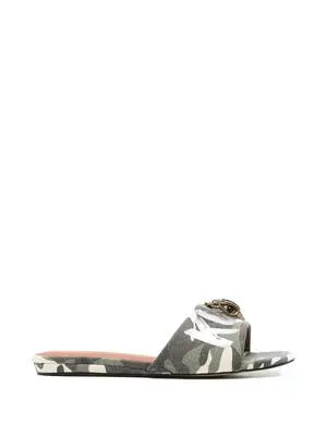 Kurt Geiger Eagle-head Camouflage Sandals - Grey