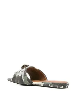Kurt Geiger Eagle-head Camouflage Sandals - Grey