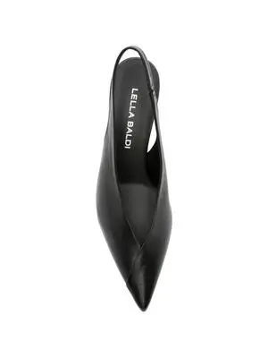 LELLA BALDI Pointed-toe Slingback Pumps - Black