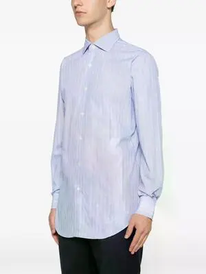 Brioni Striped Long-sleeve Shirt