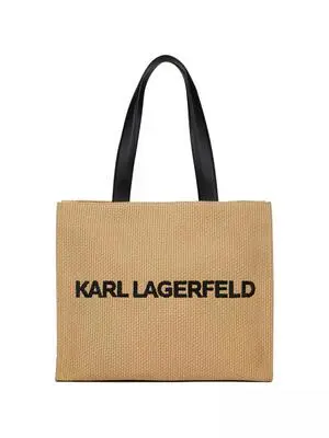 Karl Lagerfeld Raffia-effect Tote Bag