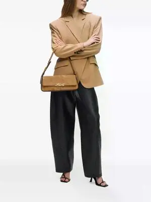 Karl Lagerfeld Signature Suede Shoulder Bag
